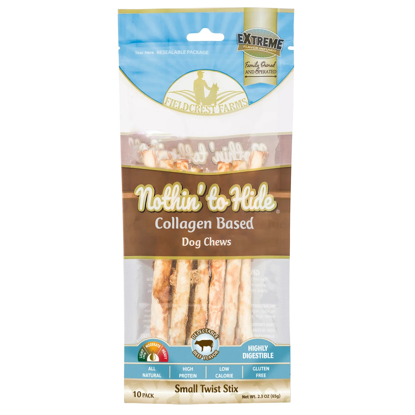Nothin' to Hide Small Twist Stix 10pk Beef | Buy Now – OurPetsLife