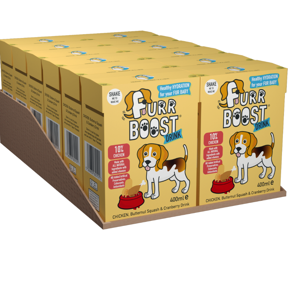 Furr Boost Dog Drink - Chicken, Butternut Squash and Cranberry, Case ...